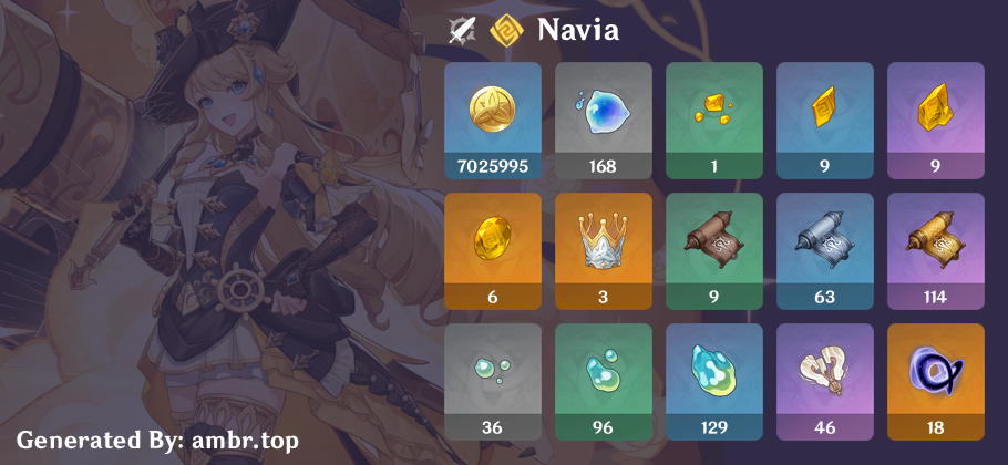 ナヴィア | Project Amber — Genshin Impact Wiki Database