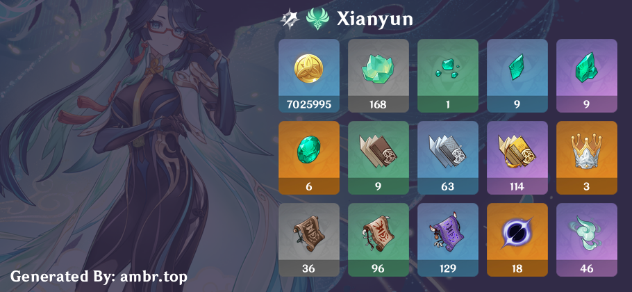 闲云 | Project Amber — Genshin Impact Wiki Database